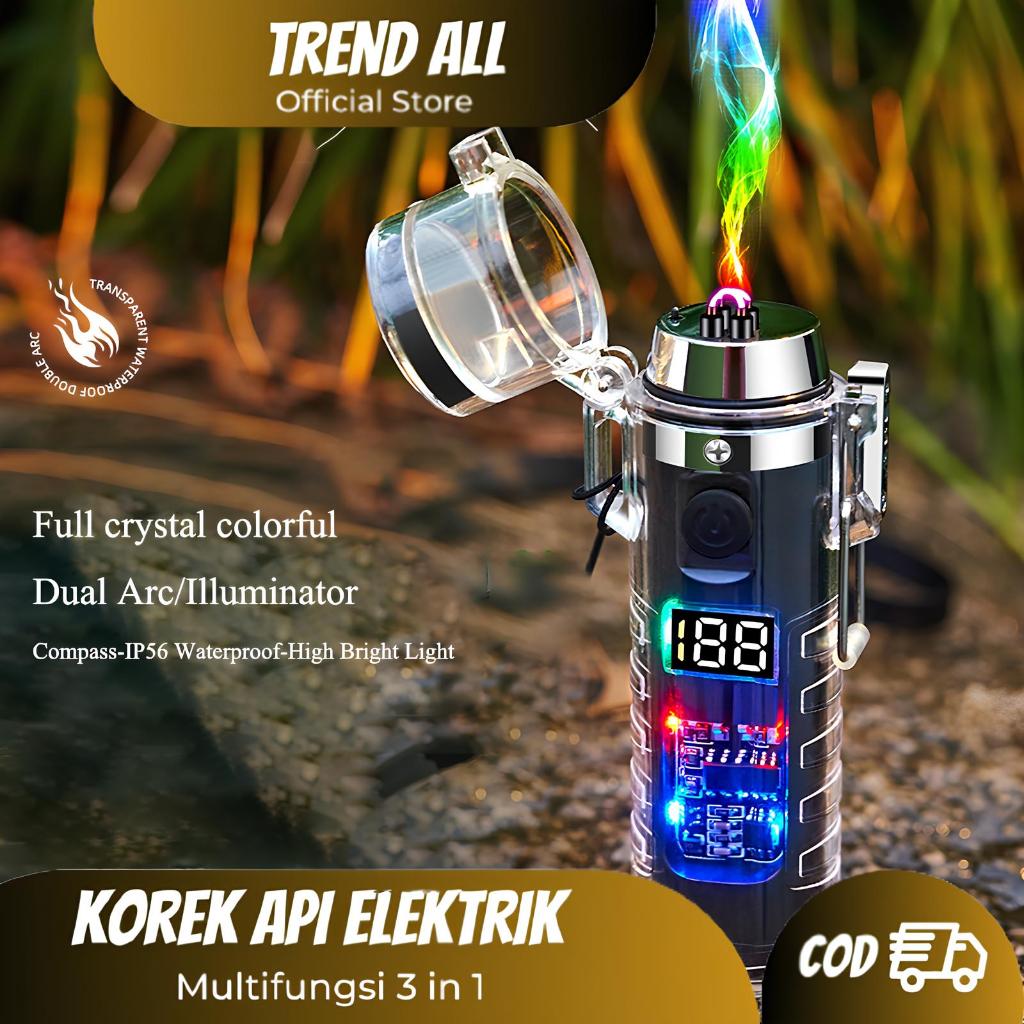 Jual Korek Api Elektrik Senter Lampu LED COB Multifungsi + Kompas 3 in ...