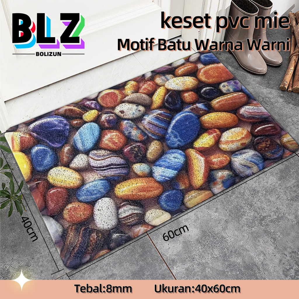 Jual BOLIZUN Keset/Karpet PVC Mie Bihun 40x60cm Full Printing Motif ...