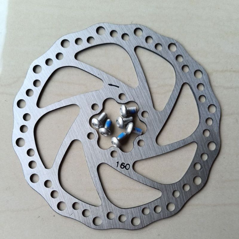 Jual rotor discbrake piring piringan rem cakram 160 6 bolt sepeda lipat ...