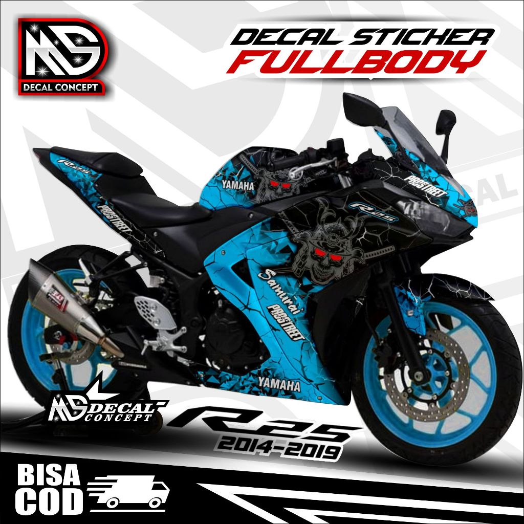 Jual BISA COD Decal Stiker R25 Full Body Decal Yamaha R25 Samurai ...