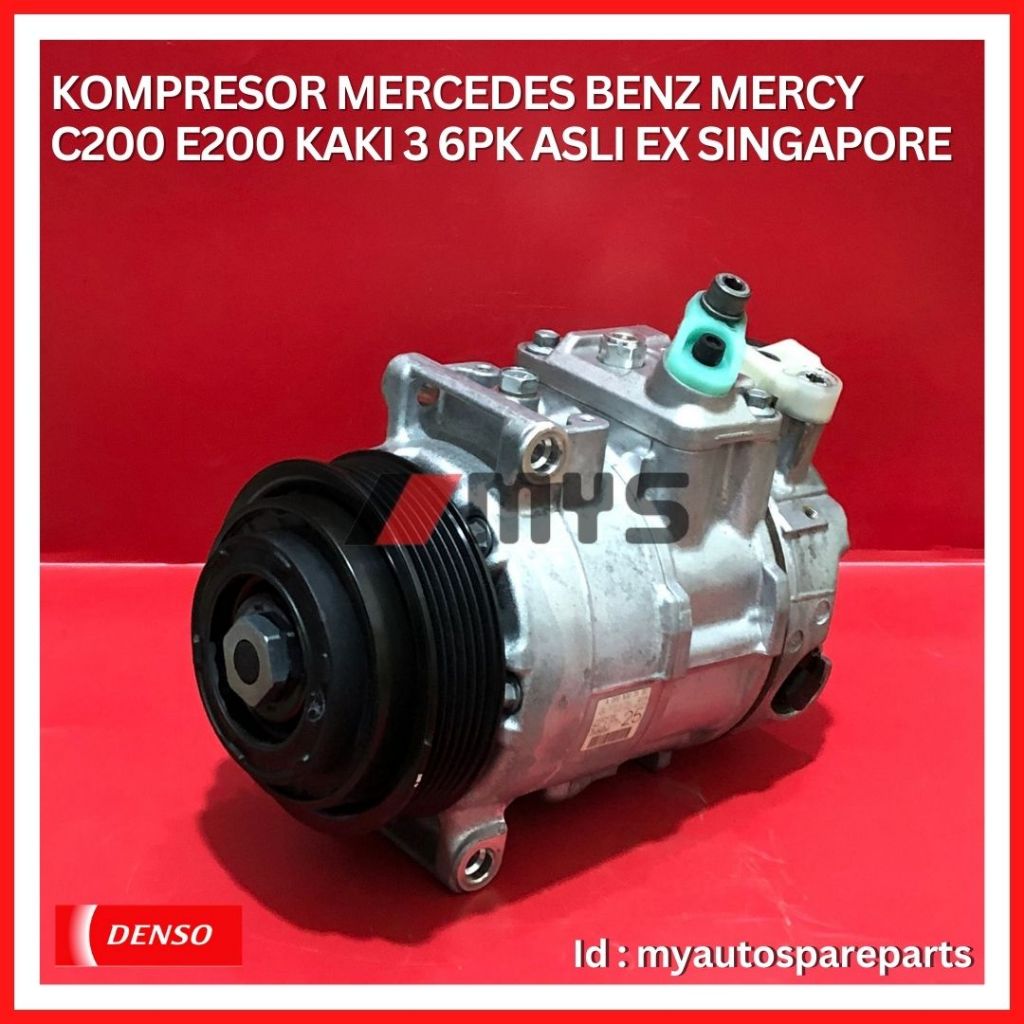 Jual KOMPRESOR AC Mobil Mercedes Benz Mercy C200 E200 Kaki 3 6PK ...