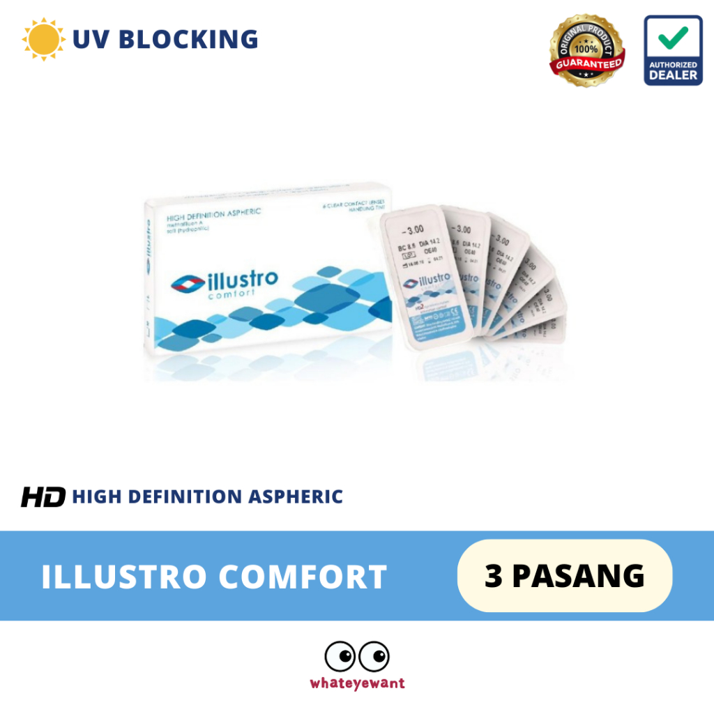 Jual Softlens Bening Illustro Comfort isi 3 pasang | Shopee Indonesia