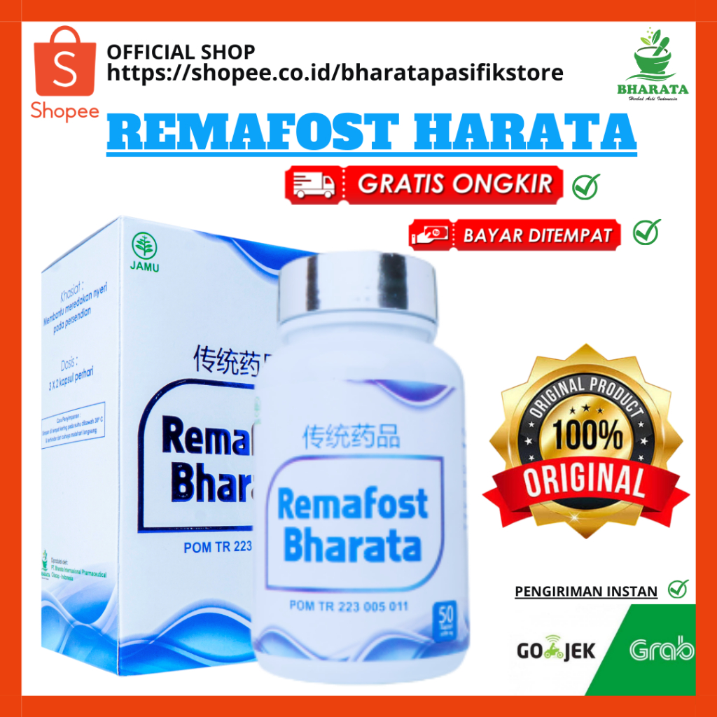Jual Obat Rematik Nyeri Sendi Syaraf Kejepit Remafost Bharata Original ...