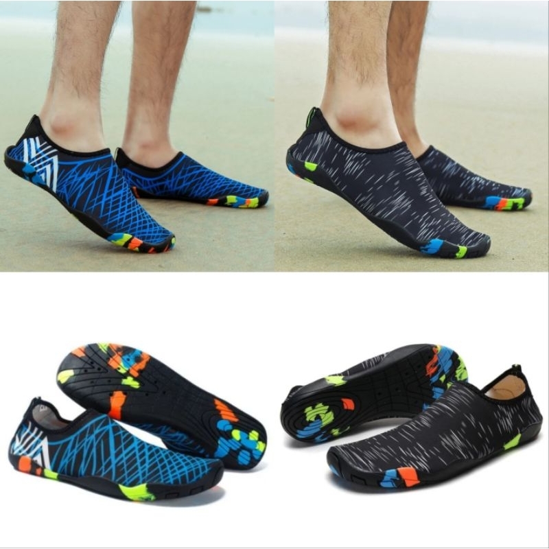 Jual Sepatu Pantai Slip on Diving Snorkling Renang Sepatu Sepeda Santai ...