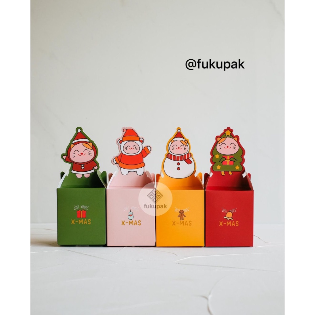 Jual Small Christmas Box (12pcs), Kotak Natal Kecil Goodie Bag Permen ...