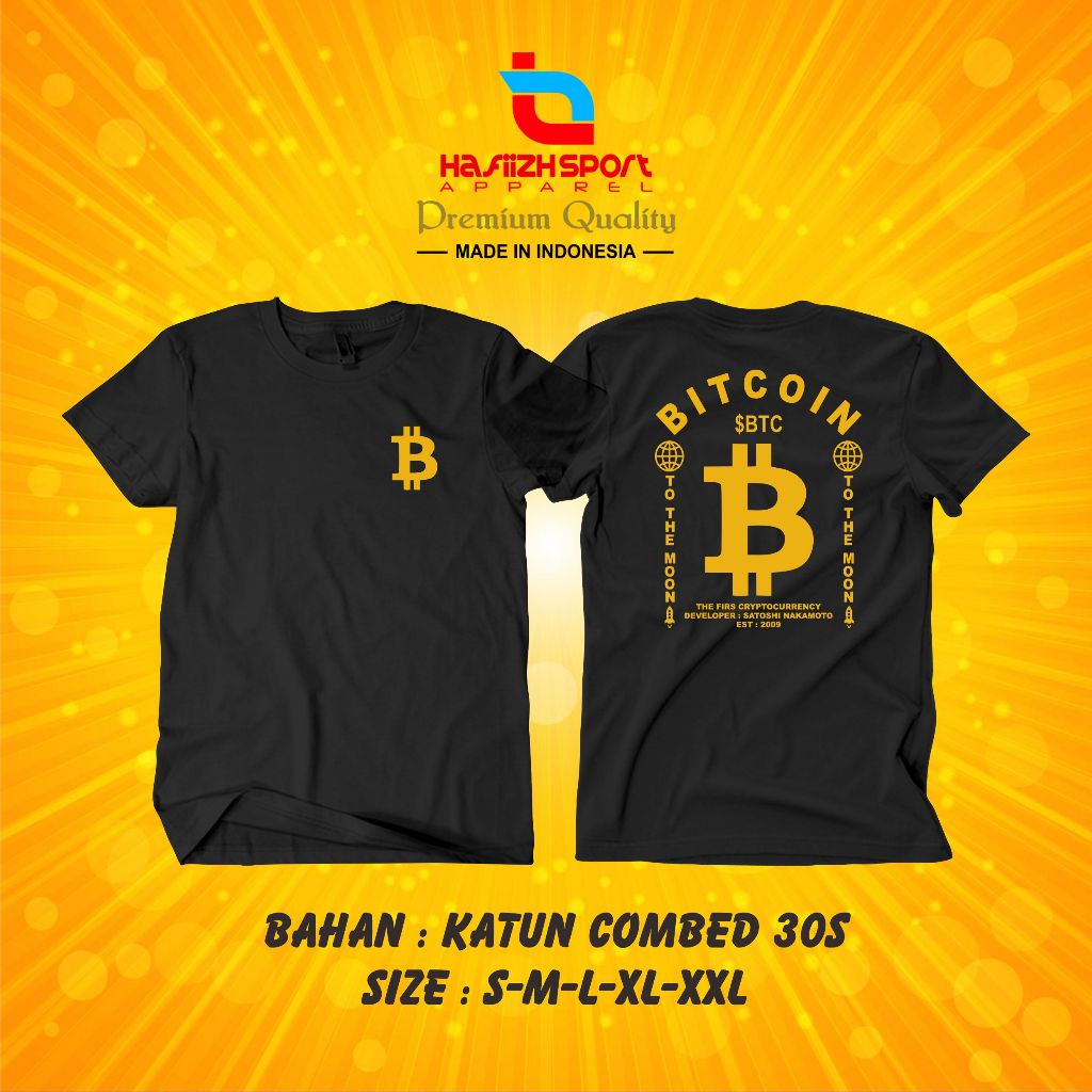 Jual KAOS BAJU BITCOIN LOGO PREMIUM / KAOS BITCOIN DISTRO | Shopee ...