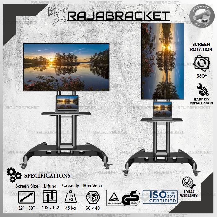 Jual Bracket TV Standing 32 40 43 50 55 60 65 70 75 80 inch, Standing ...