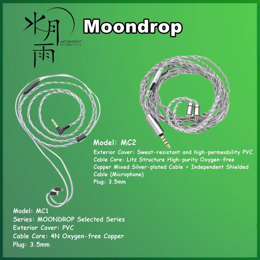 Jual Moondrop MC1 / MC2 High-Quality Microphone 3.5mm Upgrade Cable Kabel | Shopee Indonesia