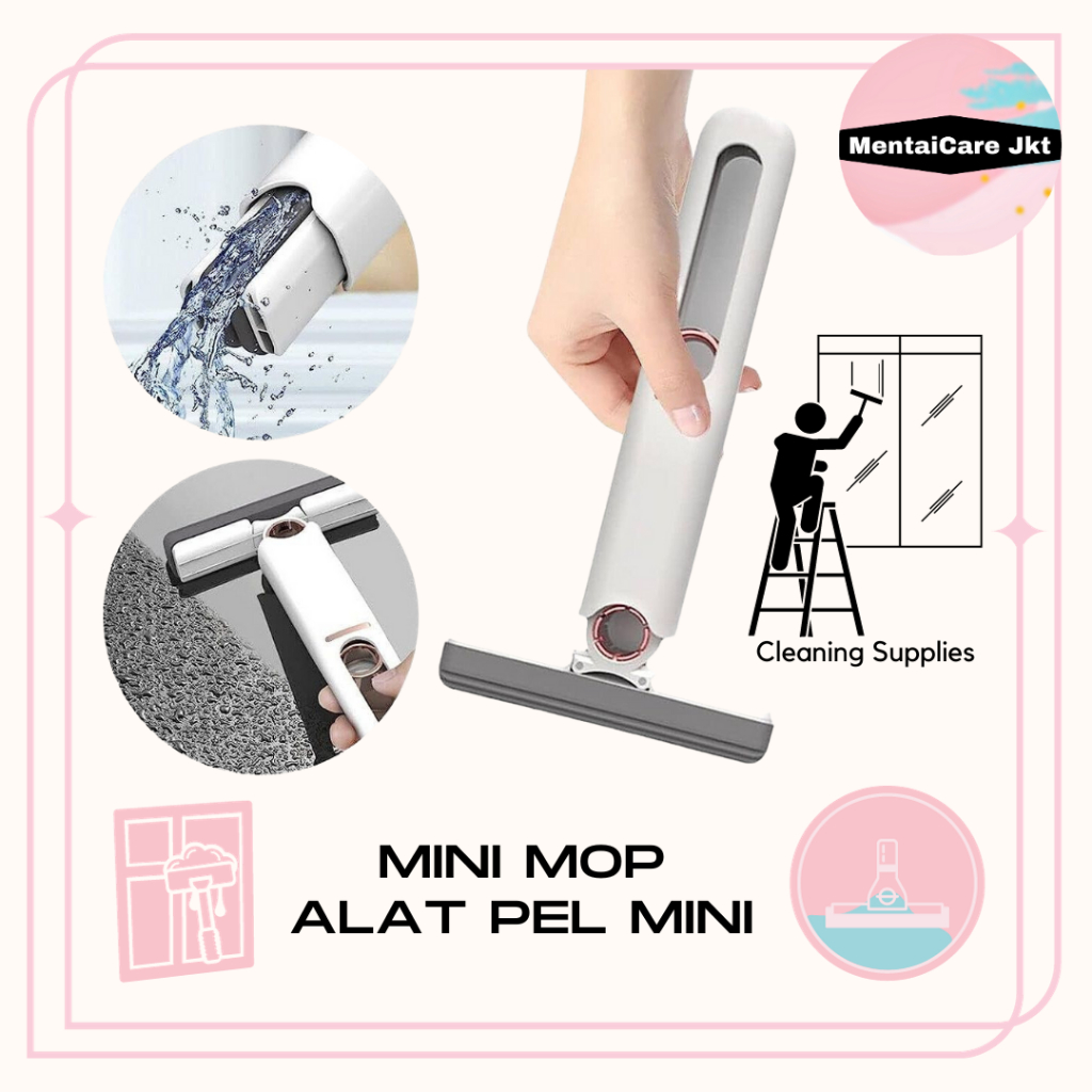 Jual Alat Pel MINI Pembersih Kaca Ruangan Home Car MINI MOP Portable ...