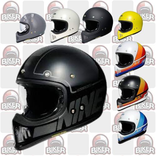 Jual Shoei Ex Zero Retro - Matt Black Off White Basalt Grey Shine Red ...