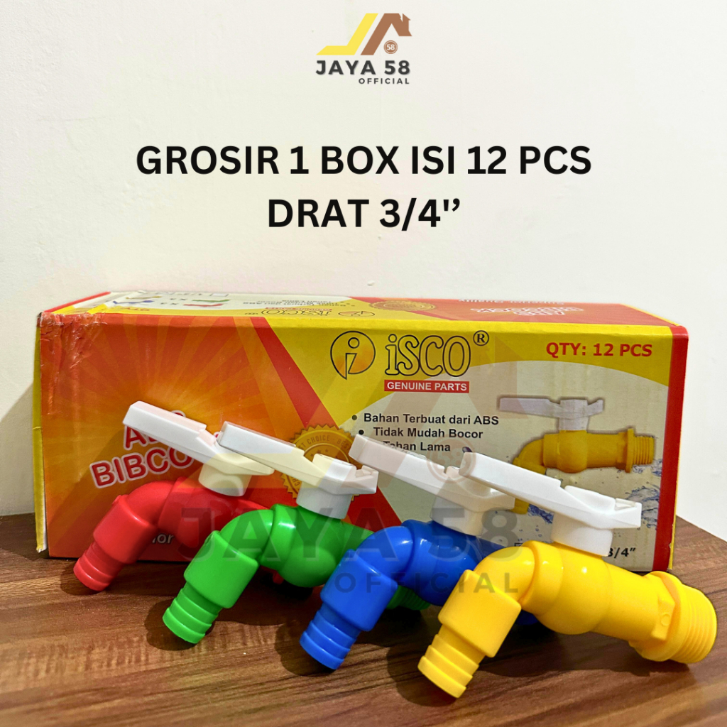 Jual GROSIR 1 Box 12pcs Kran Air model Engkol 1/2 Inch ISCO / Keran ...