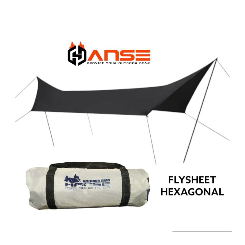 Jual flysheet hexagonal 4x6 leuweng 01 atap tenda camping outdoor ...