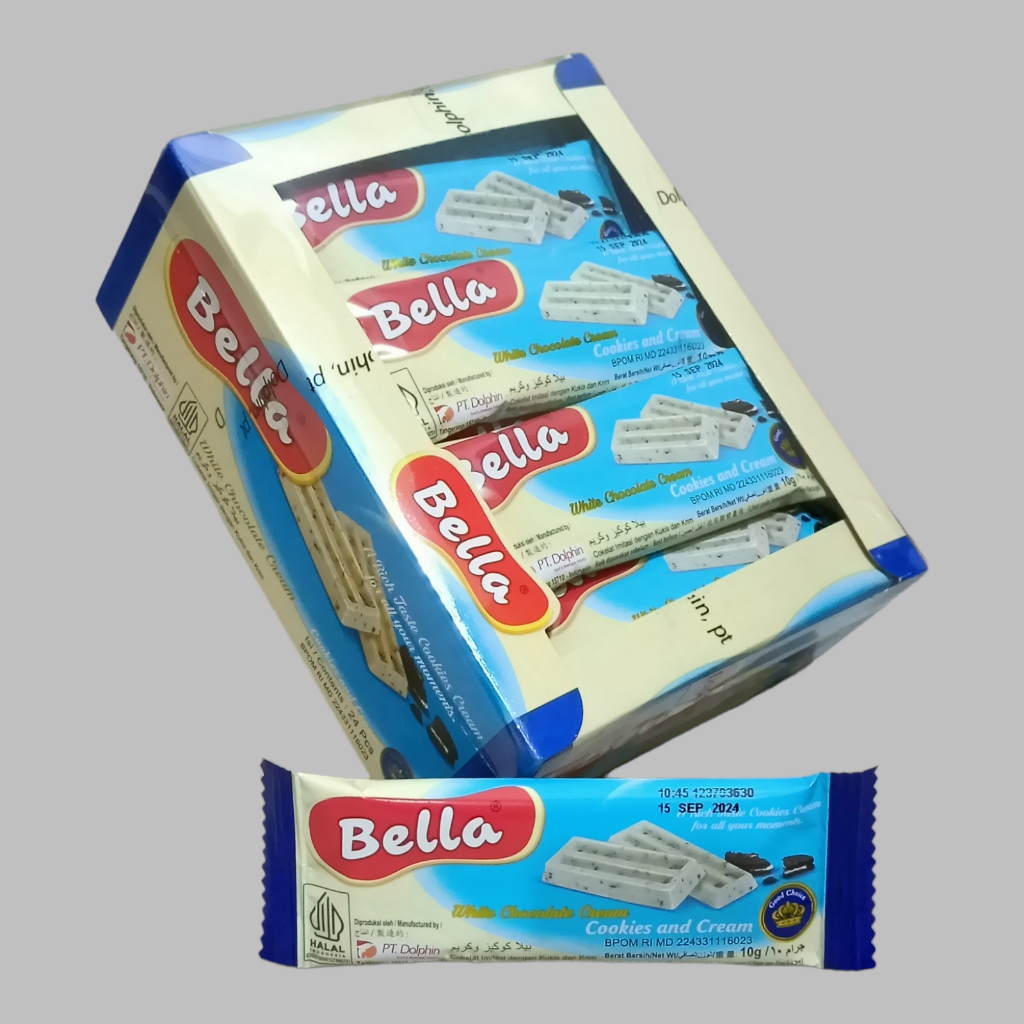 Jual BELLA White Chocolate Cookies & Cream 10 gr [24 pcs/box] | Shopee Indonesia