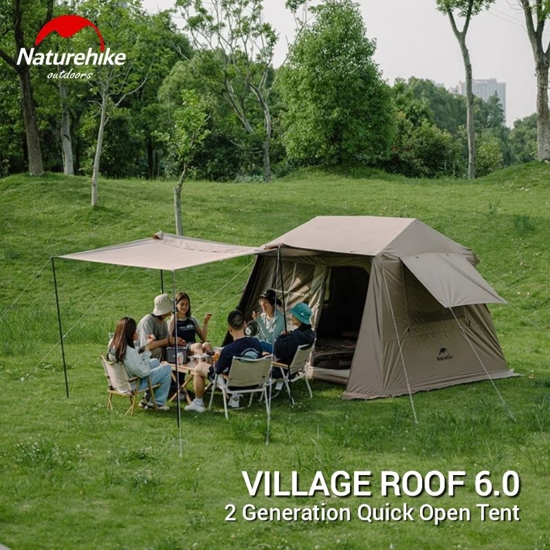 Jual TENDA NATUREHIKE VILLAGE ROOF RIDGE 6.0 CNK2300ZP021 AUTOMATIC QUICK OPEN TENT TENDA ...