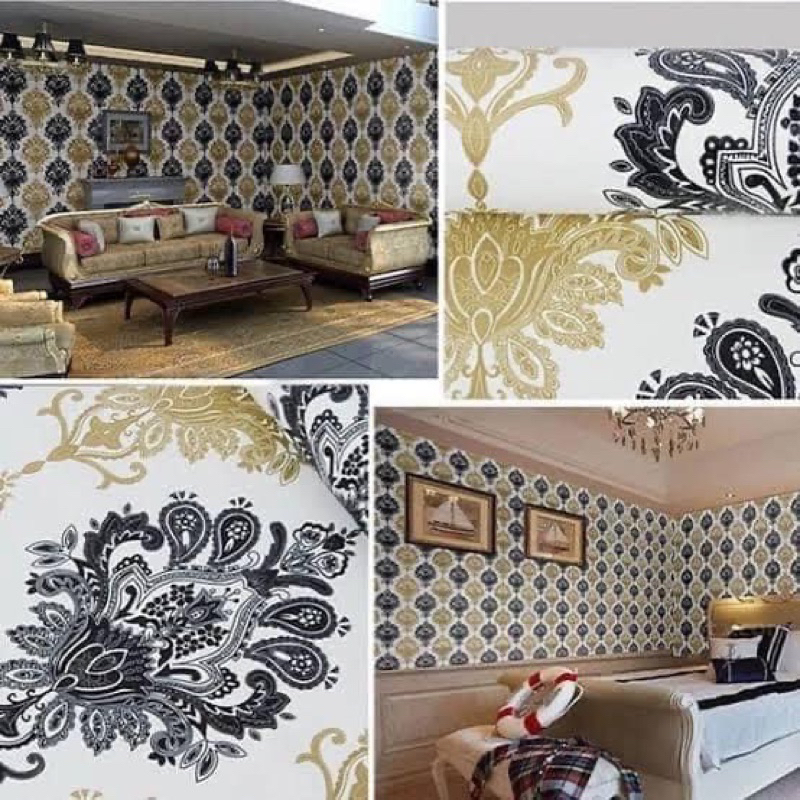 Jual wallpaper dinding murah motif batik 45cm | Shopee Indonesia