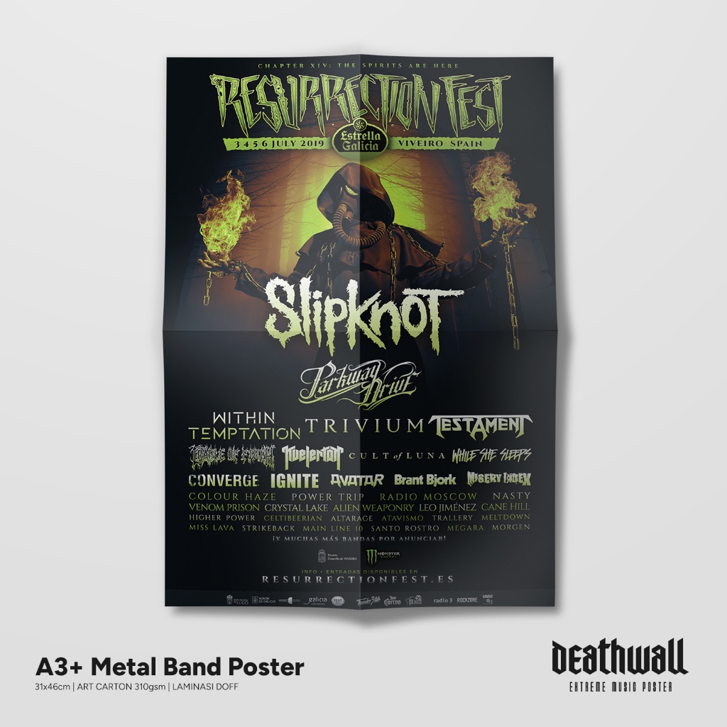 Jual Poster Band Metal RESURRECTION FEST Metal Event - A3+ Art Carton ...