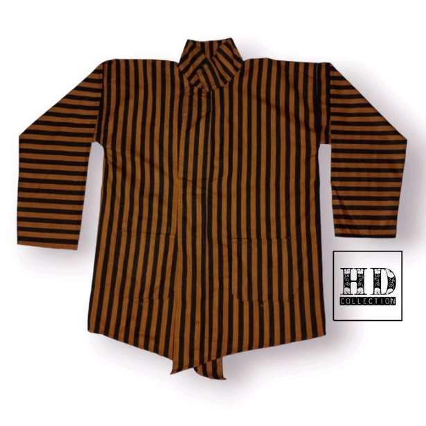 Jual Baju adat Jawa Surjan Lurik // Warna Hitam Cokelat | Shopee Indonesia