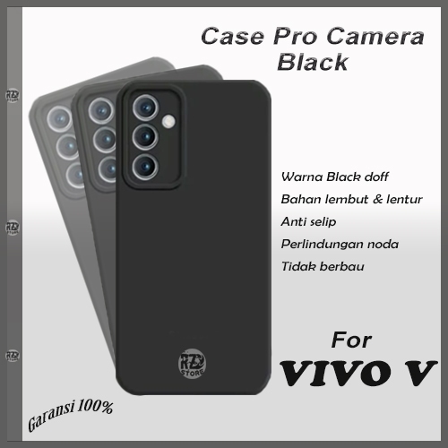 Jual CASE PRO Camera Black matte VIVO V5 V5S V7 V9 V11 V11I V20 SE V21 V23 V23E V25 2022 V25E ...