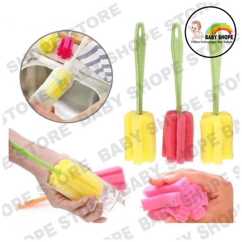 Jual Pembersih Botol Susu & Gelas - Sponge Busa Dengan Gagang Kecil ...