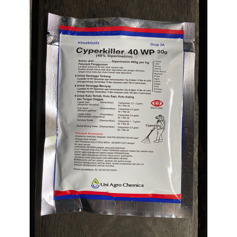Jual Insektisida Cyperkiller 40WP ( Obat Hama Rumah Walet Tanpa Bau ...