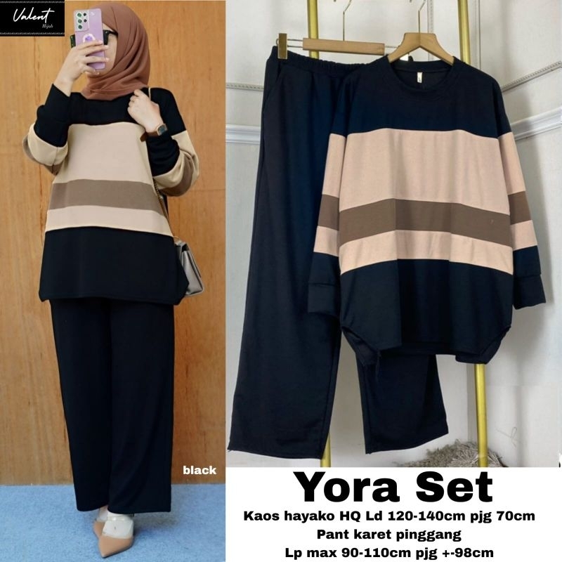 Jual YORA SET KAOS HAYAKO IMPORT ALL SIZE JUMBO LD 120-140CM SETELAN RAJUT WANITA TERBARU ...