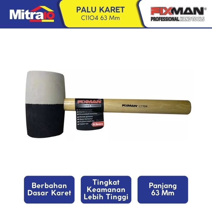 Jual Fixman C1104 Rubber Hammer 63Mm - Palu | Shopee Indonesia