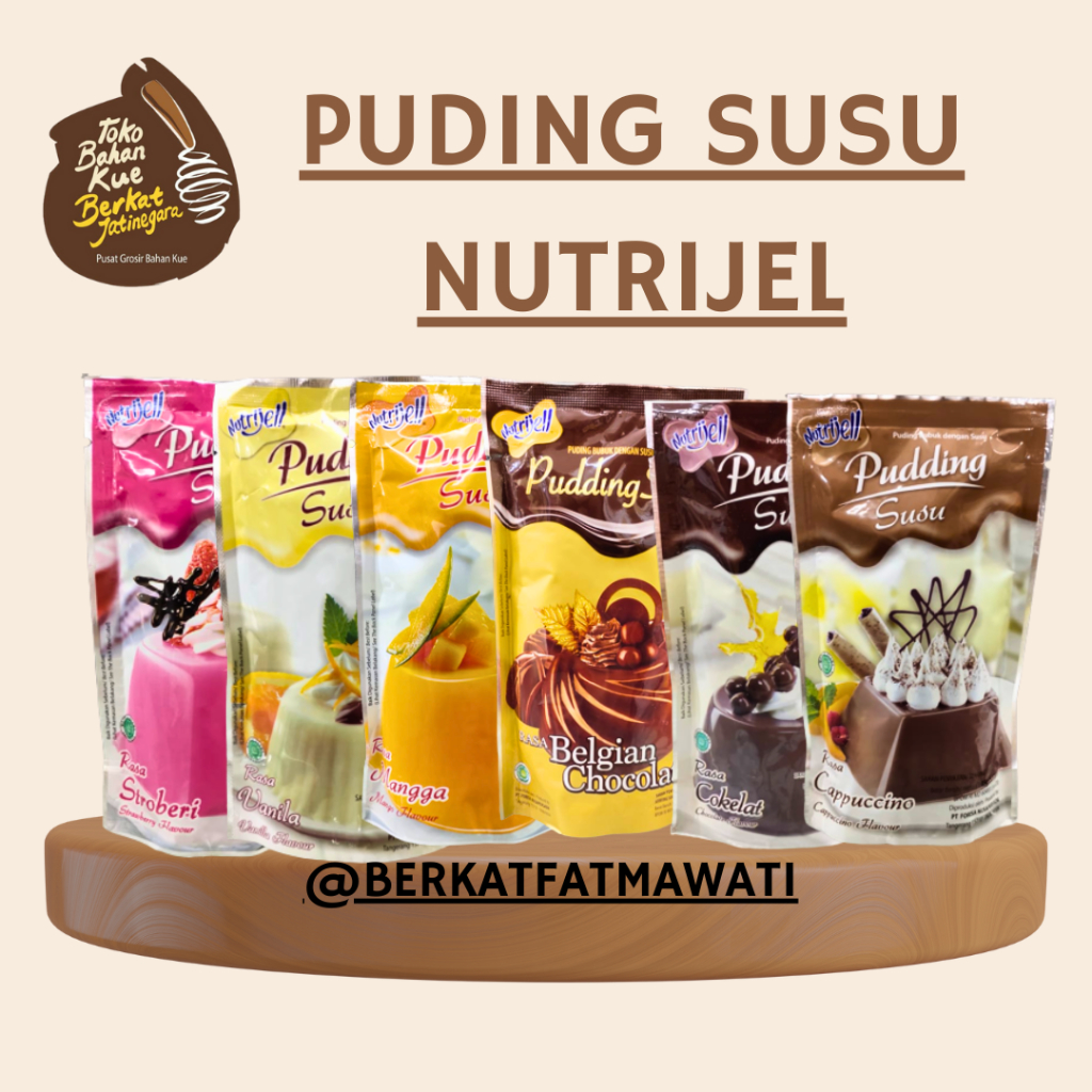 Jual PUDDING SUSU COKLAT STRAWBERRY VANILLA CAPPUCINO MANGGA NUTRIJELL ...