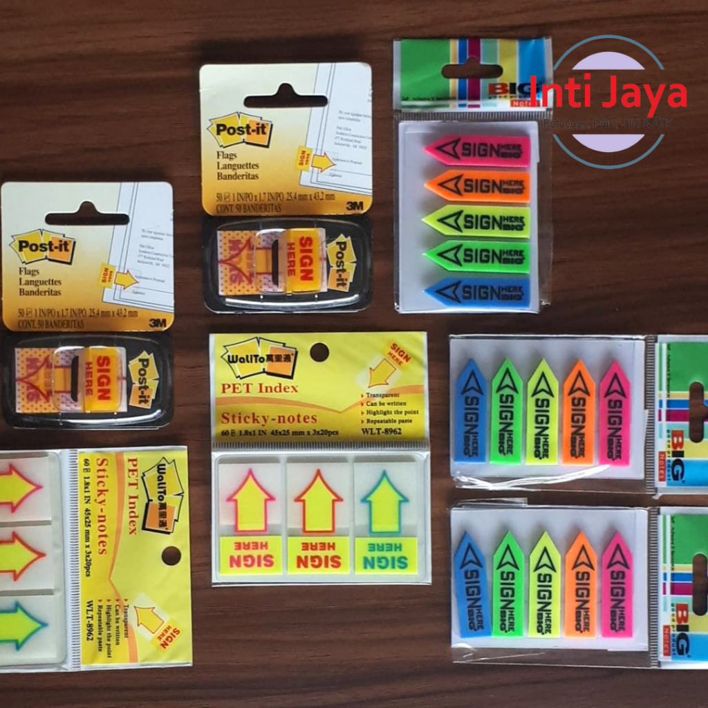 Jual Sticky Note/ Kertas Tempelan Sign Here | Shopee Indonesia