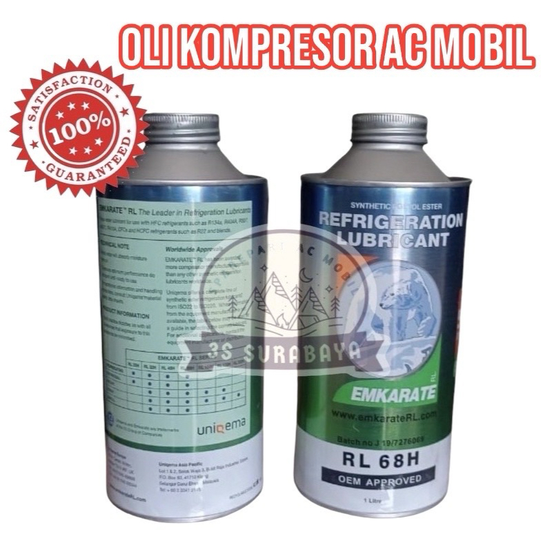 Jual Oli Ac mobil Kompresor Emkarate Rl 68H Universal Oli Ac Mobil 1 ...