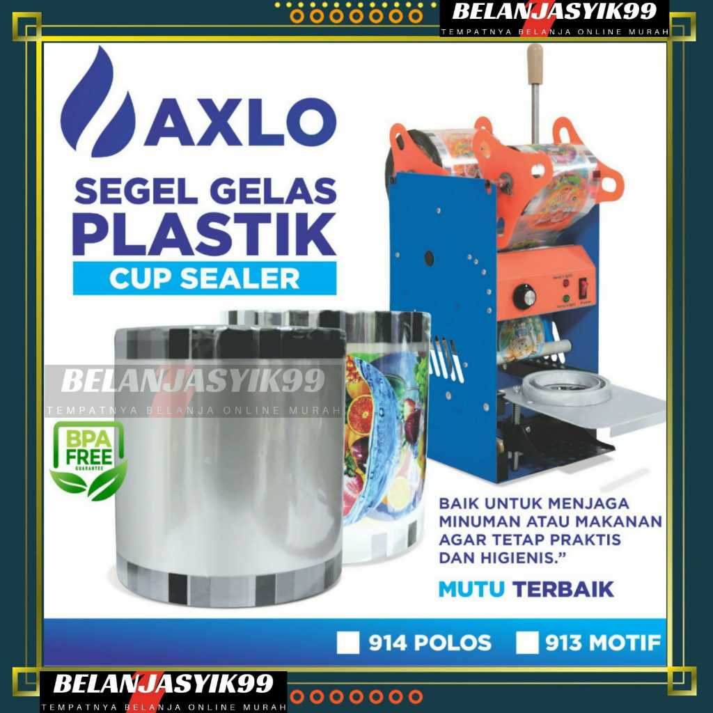Jual PLASTIK SEGEL GELAS / SEGEL GELAS PLASTIK AXLO / PLASTIK LID ...