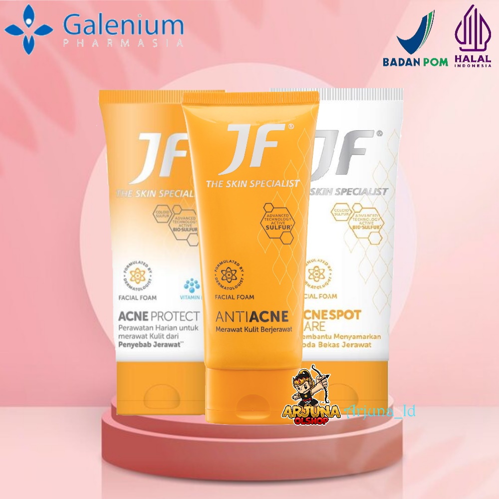 Jual JF Sulfur Anti Acne Facial Foam / Acne Protect Facial Foam / Acne ...
