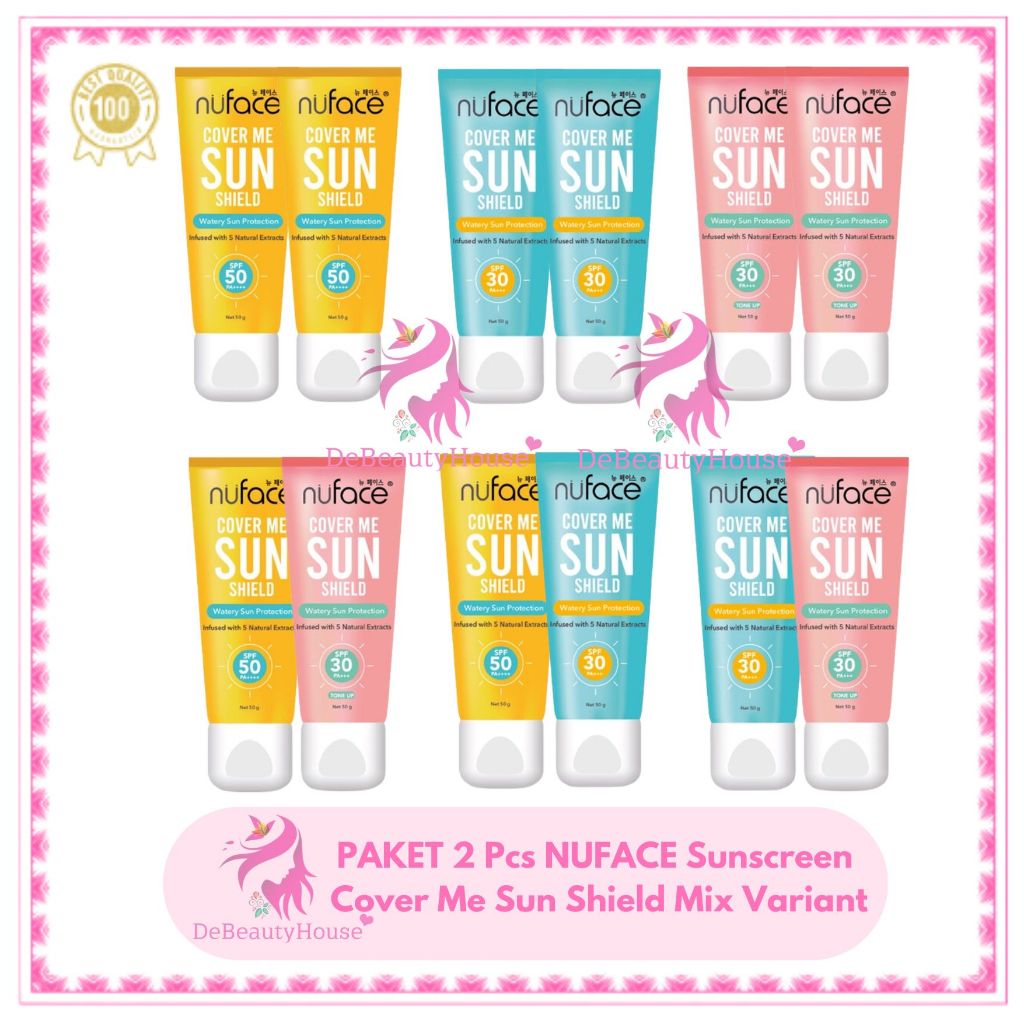 Jual NUFACE Twin Pack Sunscreen Cover Me Sun Shield Mix Variant (PAKET ...
