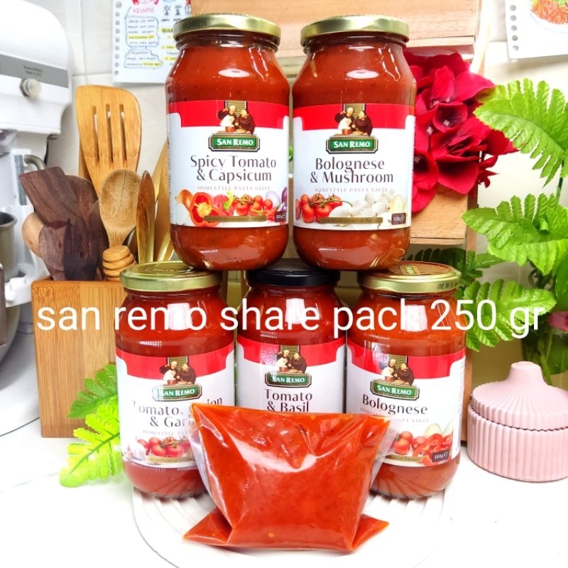 Jual [BACA! SHARE PACK 250 gr] san remo spagetti bolognese sauce pasta ...