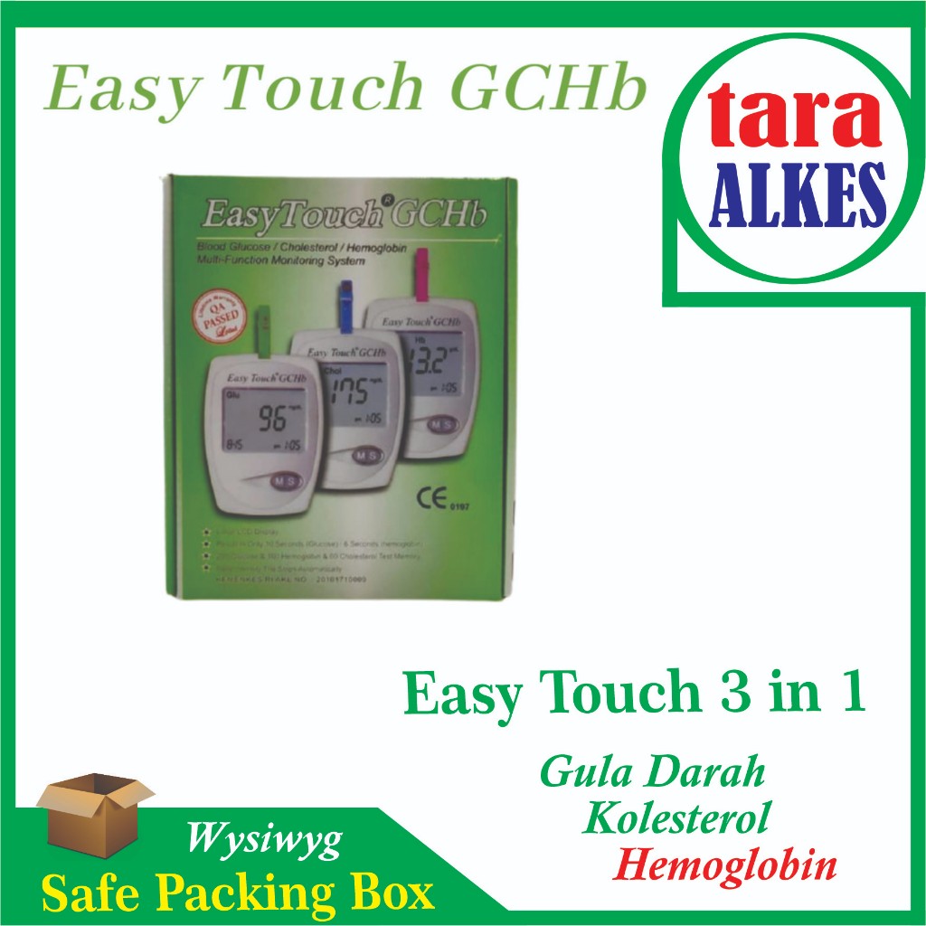 Jual Easy Touch GCHB 3in1 Alat Tes cek Hemoglobin Darah EasyTouch 3 in ...