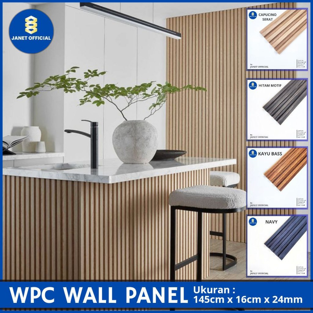 Jual WPC Wall Panel 145cm X 16cm X 2.4cm | pvc Wallpanel Wood Panel ...