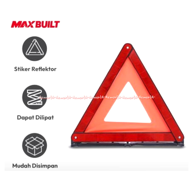 Jual Maxbuilt Safety Triangle Red Sign Tanda Darurat Mobil Stop ...
