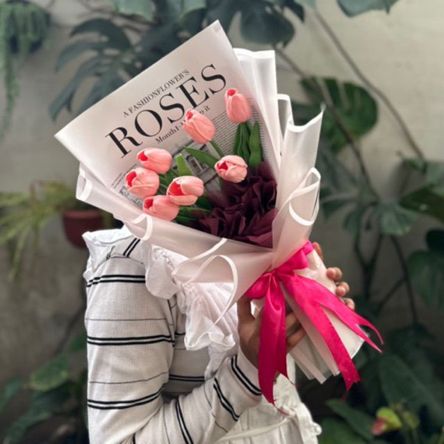 Jual BOUQUET BUKET BUNGA TULIP / DRIED FLOWER CUSTOM KADO HADIAH UNTUK ...