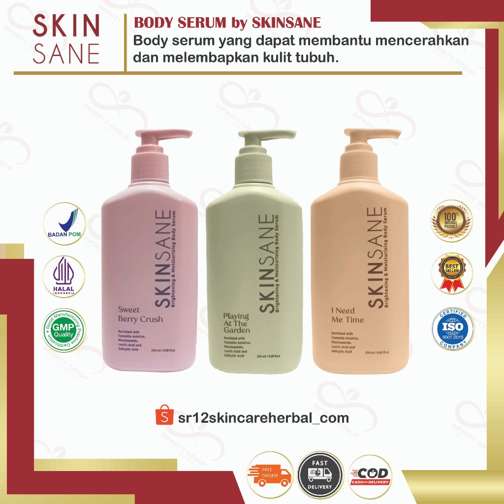 Jual SKINSANE - BODY SERUM BRIGHTENING & MOISTURIZING | Shopee Indonesia