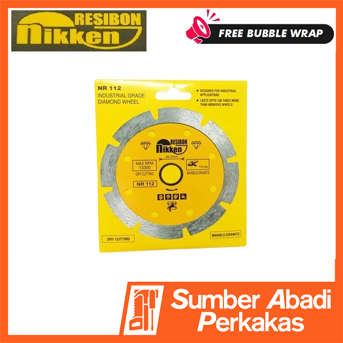 Jual NIKKEN RESIBON Diamond Wheel 4 Inch Dry NR 112 Mata Pisau Potong ...