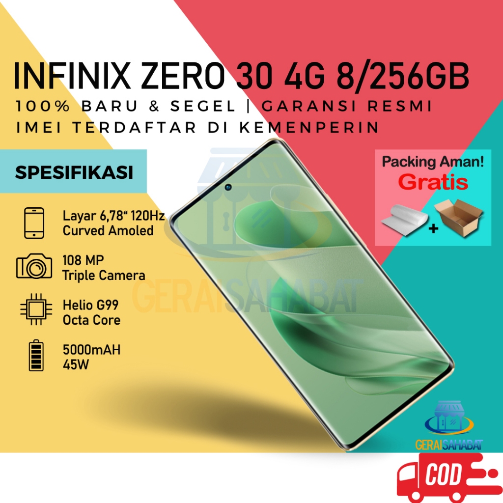 Jual Infinix Zero 30 4G 8/256 GB NFC Amoled 3D Curved Display Garansi Resmi | Shopee Indonesia