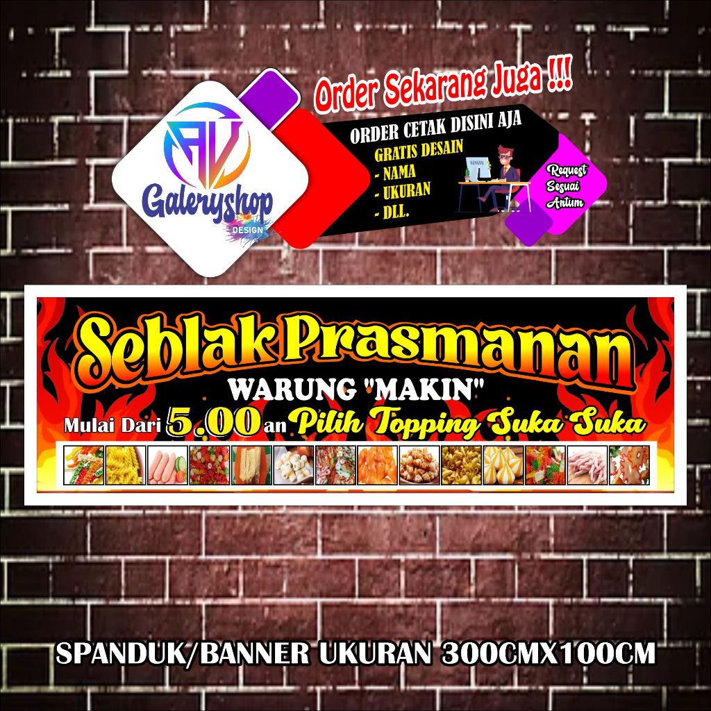 Jual mmt,spanduk,banner, jualan seblak prasmanan lada sehahhh dll ...