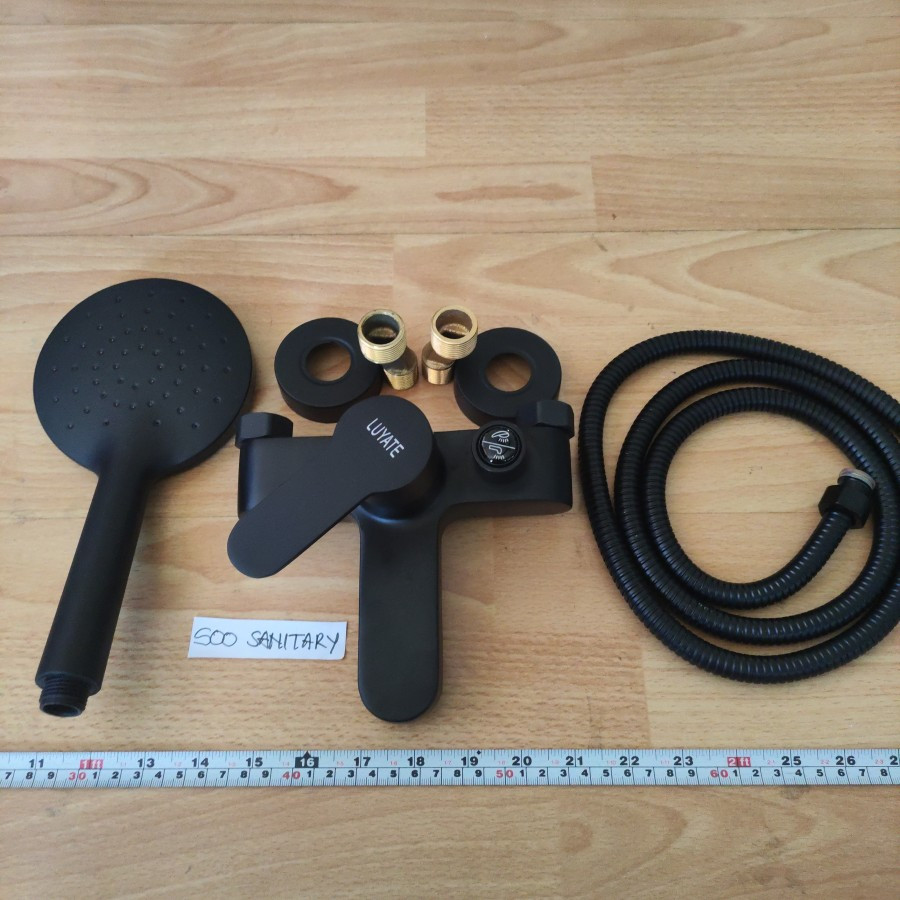 Jual Kran Air Panas Dingin Hitam Luyate - Mixer Black Series Shower ...
