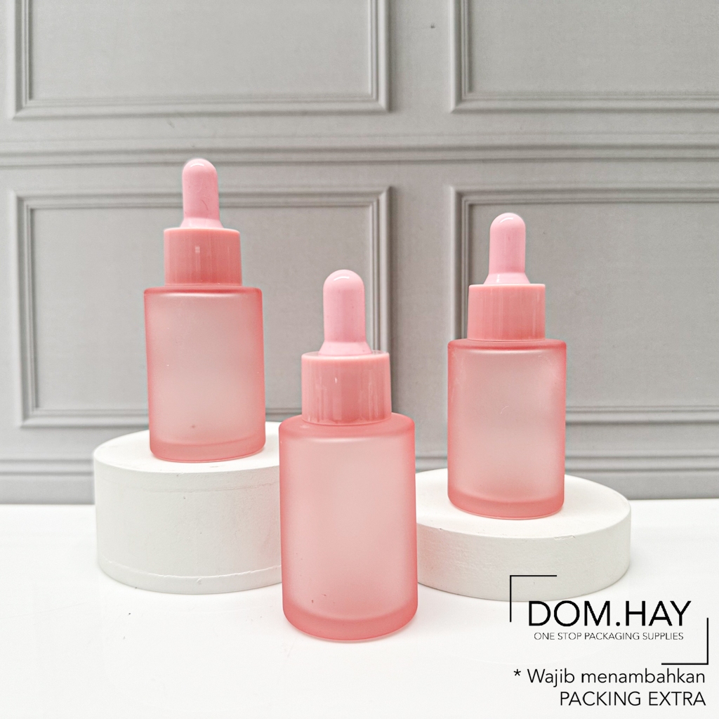 Jual 30ml Botol Pipet Doff Warna Kaca Bahu Datar Packaging Kosmetik ...