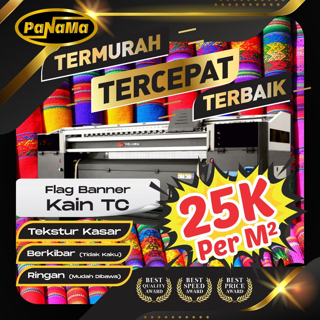 Jual Cetak Spanduk Kain TC / Print Flag Banner / Spanduk Pecel Lele ...