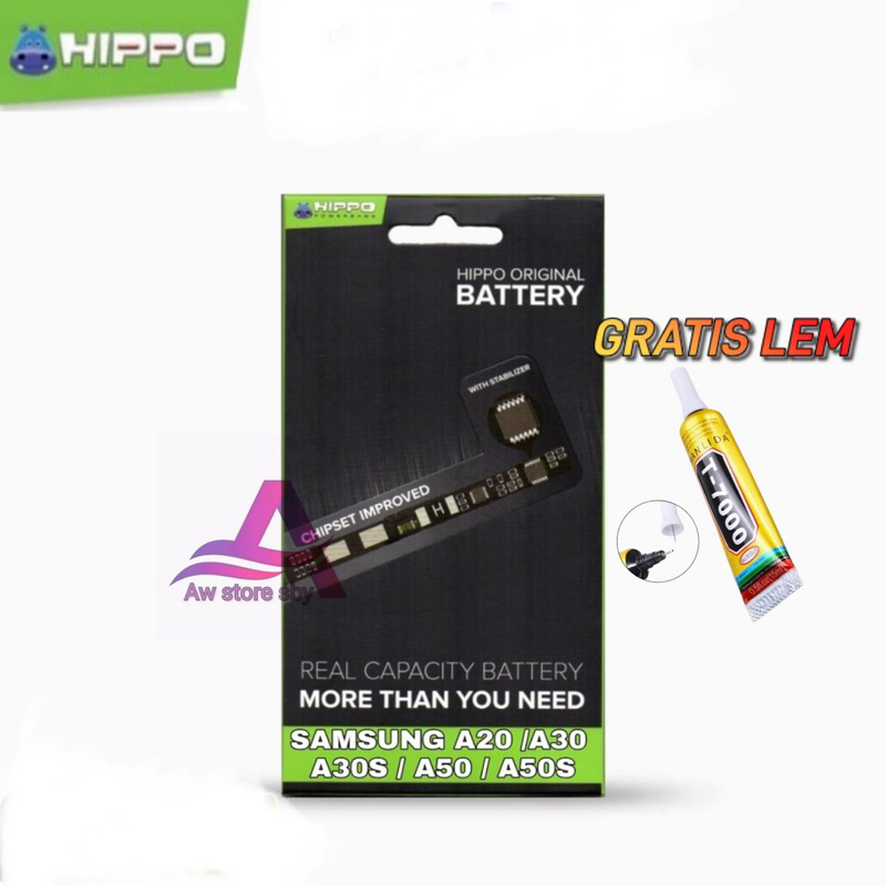 Jual HIPPO BATERAI SAMSUNG A20/ A30/ A30S/ A50/ A50S 4000mAh PREMIUM QUALITY DOUBLE LITHIUM ...