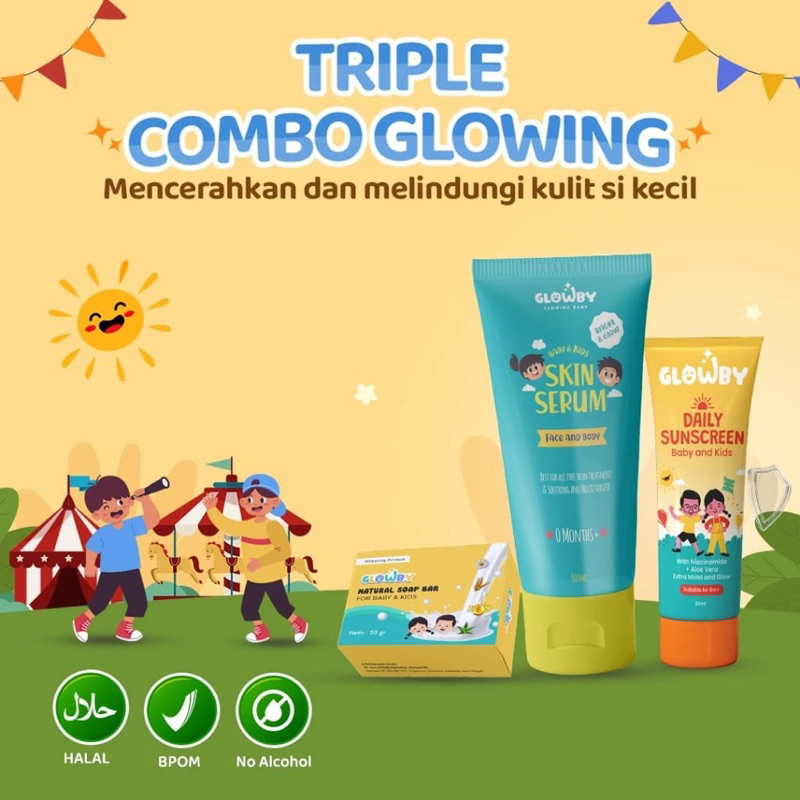Jual GLOWBY Skin serum pencerah kulit Anak dan bayi 100ML (Ready stock ...