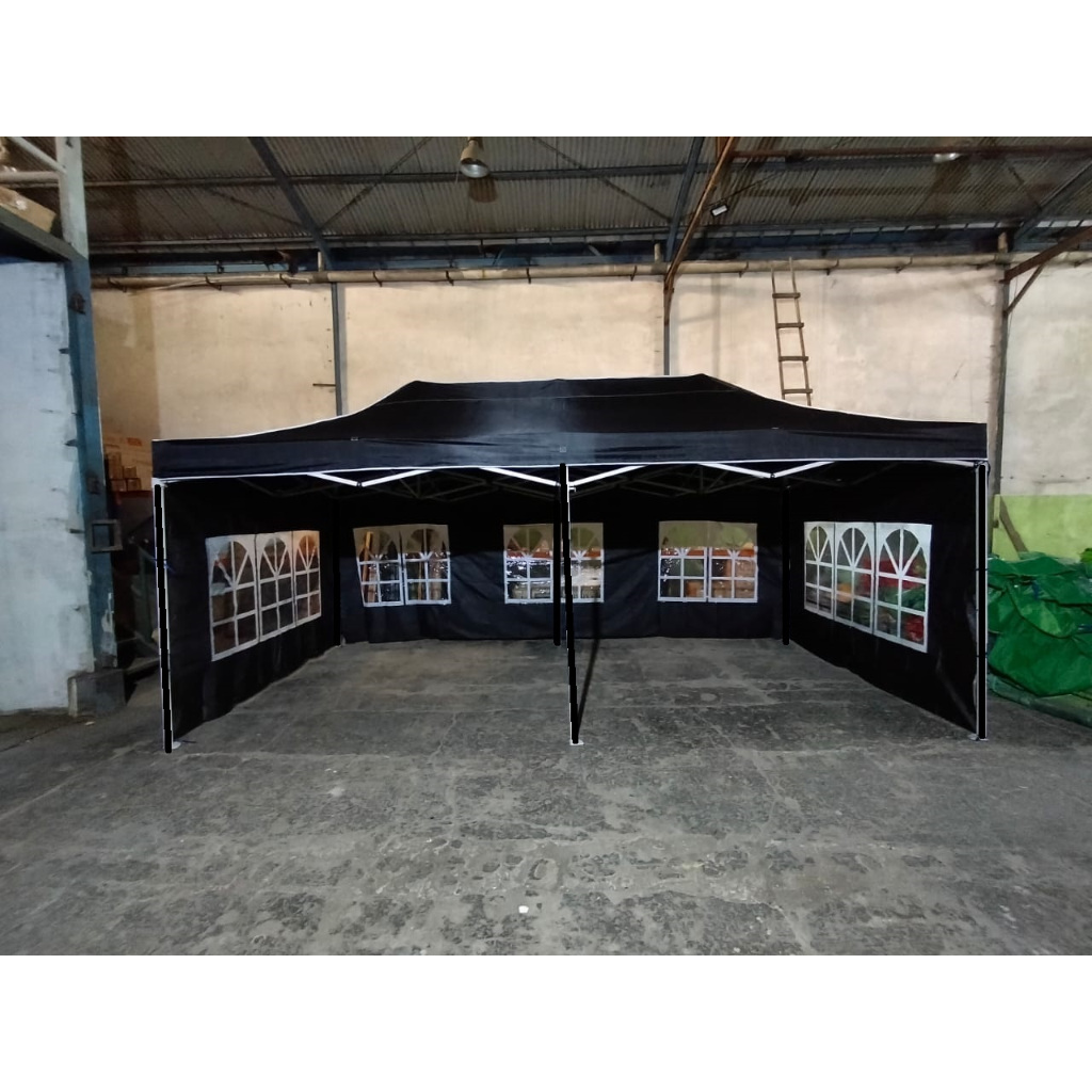 Jual Tenda Lipat 3x6 Ketebalan Besi 0.6 MM Lengkap Dinding Motif ...