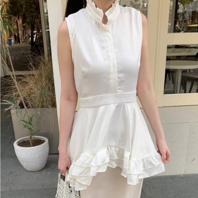 Jual SOORI - 루이 RUYI (Peplum Top Mewah Chinese Ruffle Highneck ...