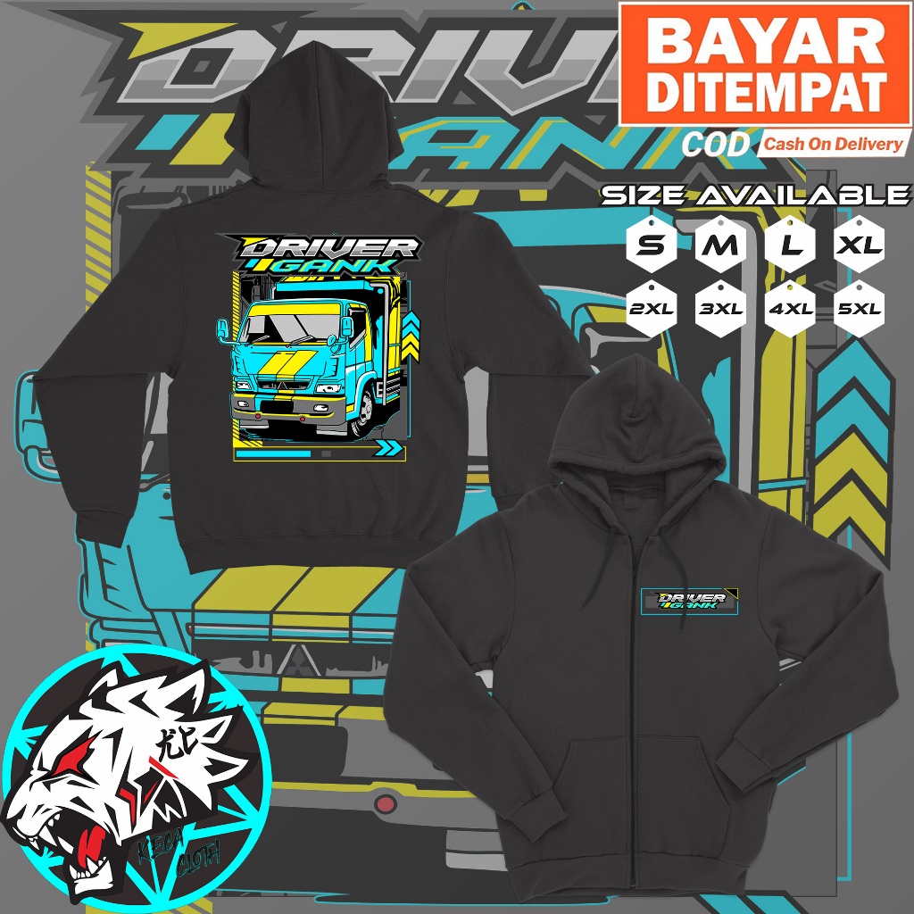 Jual Jaket Zipper Driver Gank Truck Canter Big Size Jumbo Hoodie Truk ...