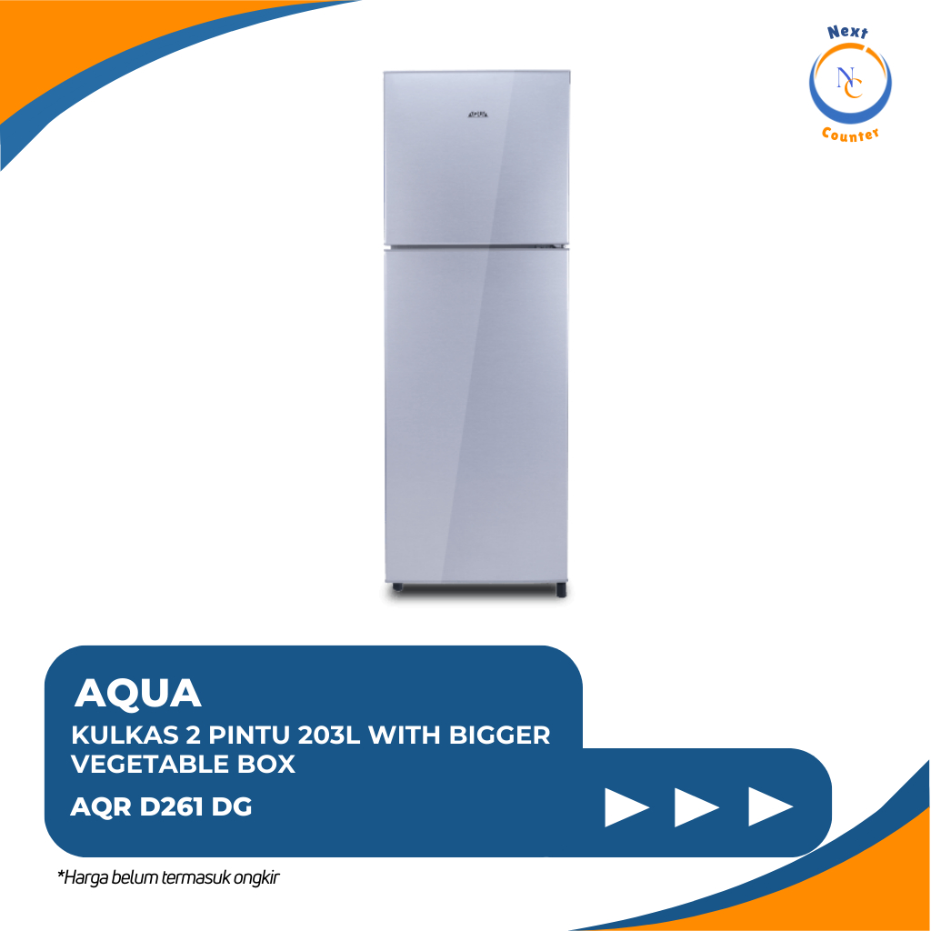 Jual AQUA KULKAS LEMARI ES PENDINGIN REFRIGERATOR FRIDGE 2 PINTU AQR ...